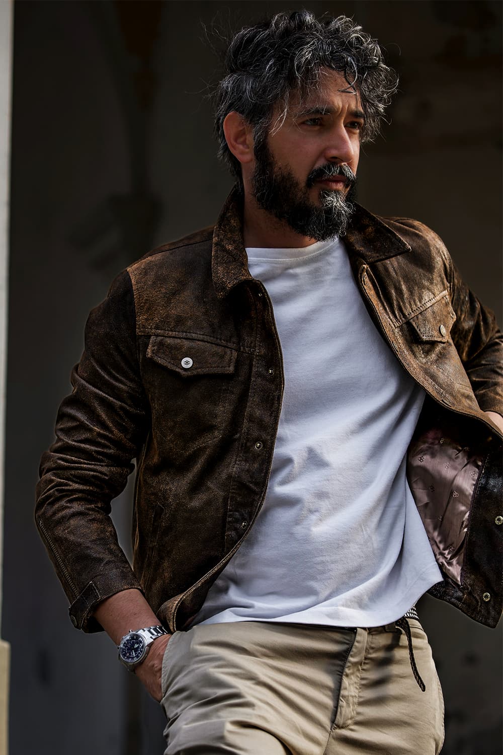 Ale Rock Dark Brown Jacket Barone firenze Unisex